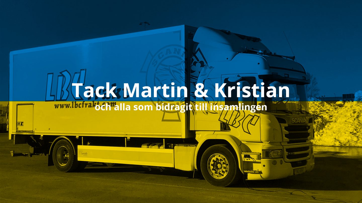 LBC Frakt - LBC Frakt lånar ut lastbil till hjälpsändning